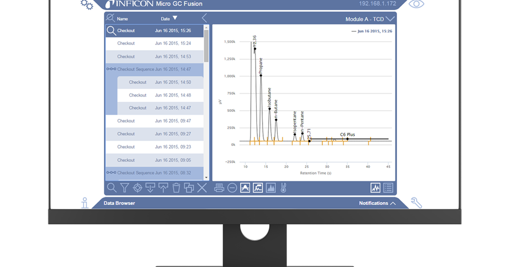Interfaz de usuario de Micro GC Fusion® | INFICON