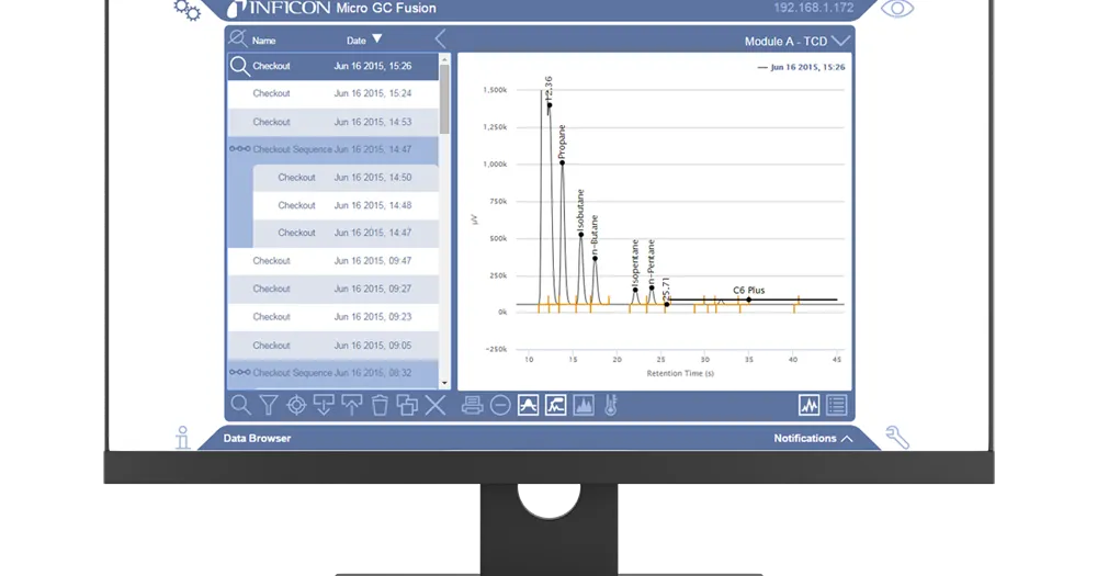 Interfaz de usuario de Micro GC Fusion® | INFICON